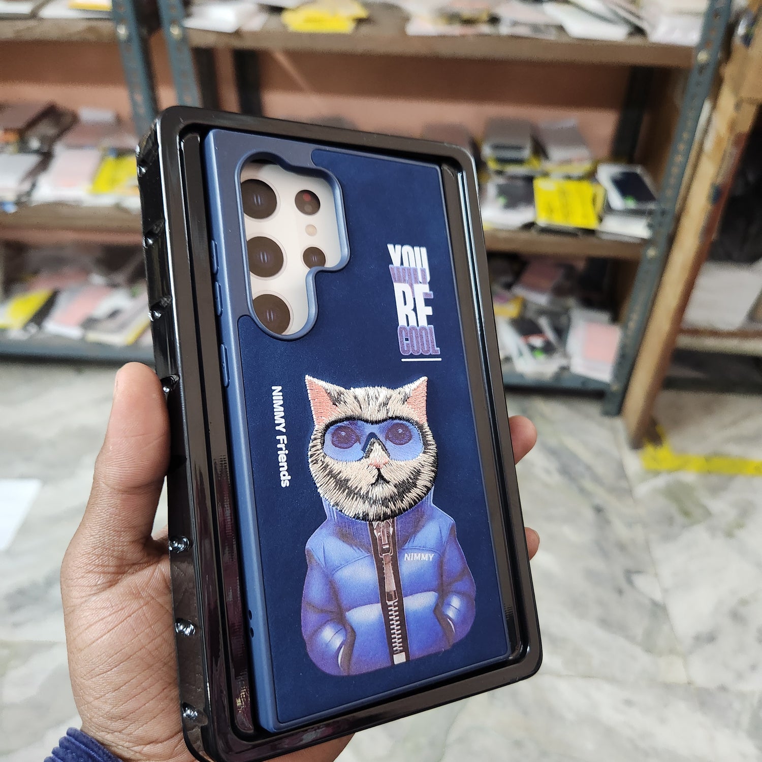 Samsung Galaxy S24 Ultra 3D Cat Embroidery Nimmy Leather Case – elefcases