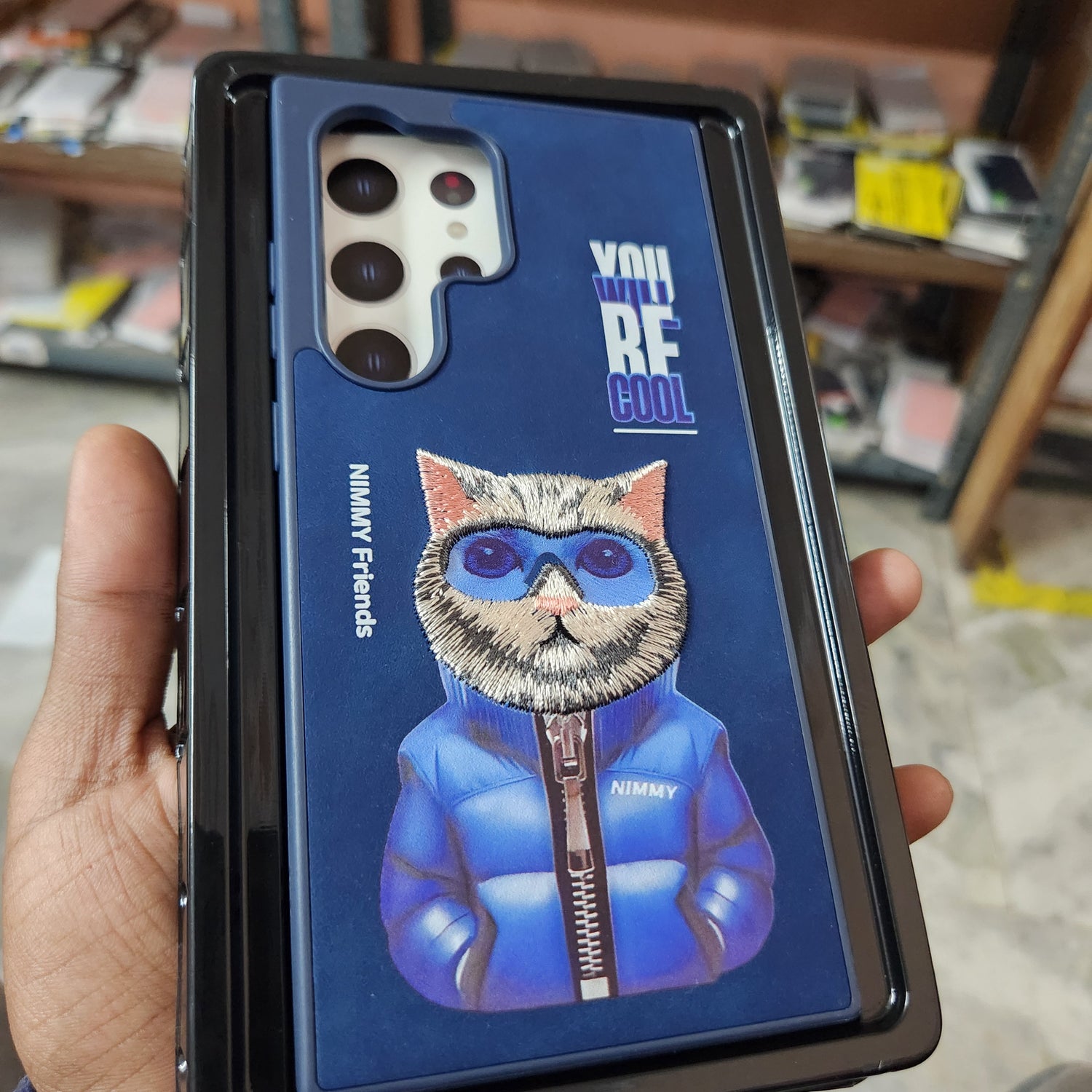 Samsung Galaxy S24 Ultra 3D Cat Embroidery Nimmy Leather Case – elefcases