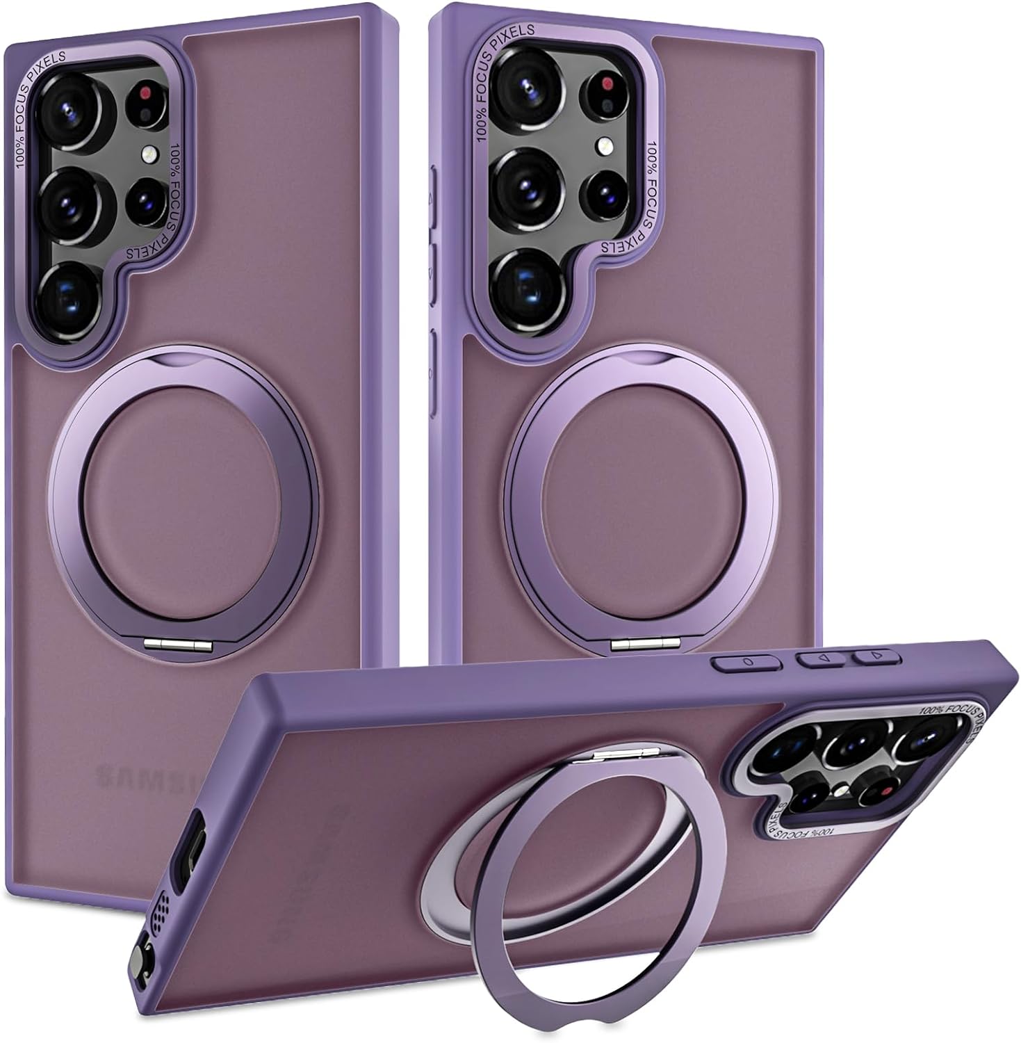 Samsung Galaxy S24 Ultra 360° Rotatable Magnetic Ring with Magsafe Scr ...