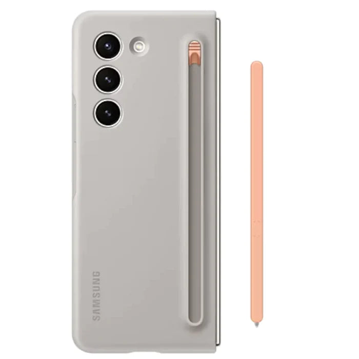 Samsung Galaxy Z Fold 5 Slim S-Pen Case With Front Glass- Light Grey ...