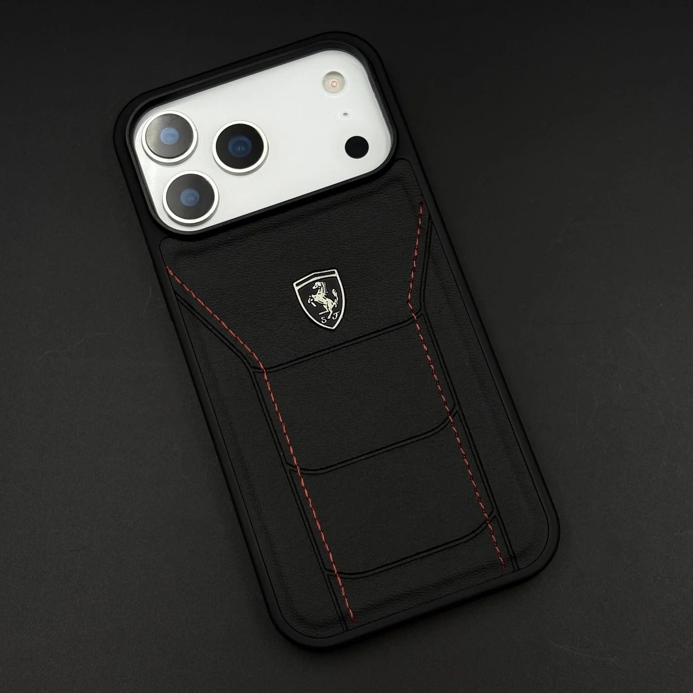 iPhone 17 Pro Max Ferrari Sports Car Heritage Leather Stitched Case ...