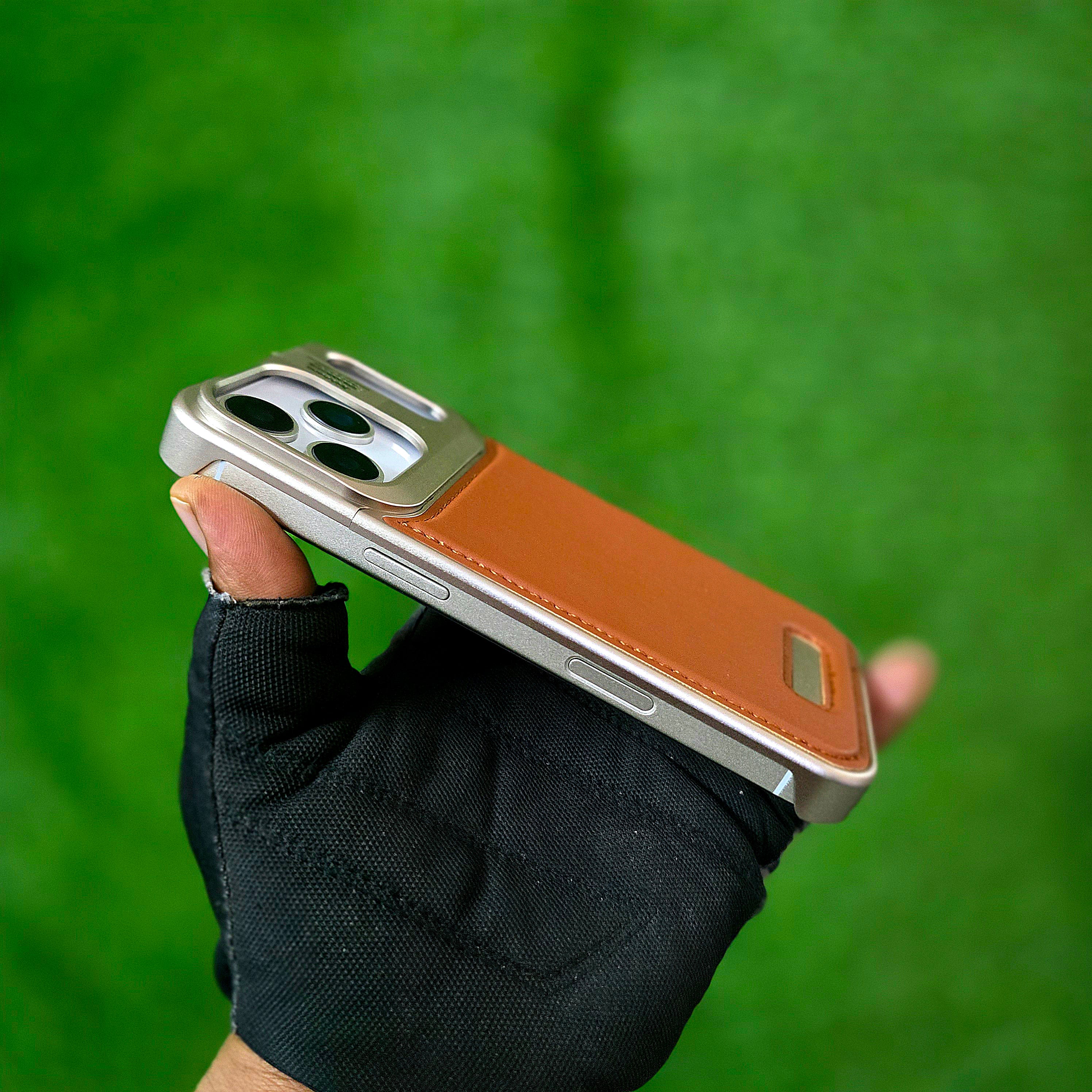 iPhone 17 Pro Max Metal Cover, AeroFLex Metal Frame Less Leather Case ...